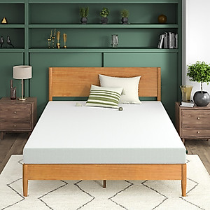 ZINUS 6 Inch Green Tea Memory Foam Mattress, Queen, Fiberglass Free, Patented Custom Contour Support, Sturdy Base Foam, CertiPUR-US Certified, Mattress in A Box, White