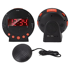 AYNEFY Super Shaker Clock, Alarm Clock 110 Decibels Red Flashing Light Super Shaker Extra Loud Alarm Clock for Student Elder