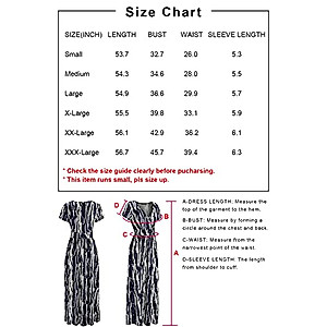 OUGES Women's V-Neck Pattern Pocket Maxi Long Maternity Dress(Floral-12,XL)