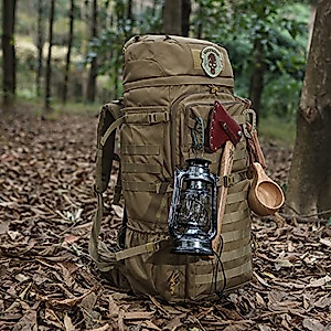 Mardingtop 28L+75L Molle Hiking Tactical Backpack Khaki