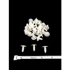 KOMORAX 50 pcs Medium Multi-Gauge Rivet 3/16" or 7/32" Hole Patio Strapping Fasteners Webbing Lawn Chair Lounge (White)