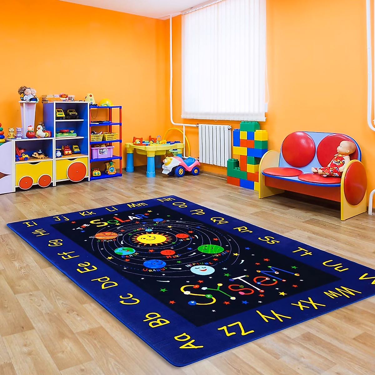 NANAN Kids Rug 5x7 Kids Room Rugs for Bedroom Carpet Kids Educational Rug Extra Large Soft Crawling Play Mat for Children Toddlers Classroom Playroom Alphabet Nursery Area Rug