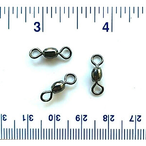 100 Gerry's Tackle Black Crane Fishing Swivels Size 4 (80 lbs. Test)