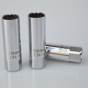 OSOF 14mm & 16mm Spark Plug Socket Thin Wall 12-Point Removal Tool 3/8 inch Square Drive Set