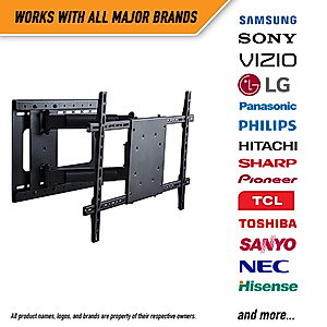 Aeon Stands and Mounts 40200 full motion TV wall mount with 28" Extension (Black)