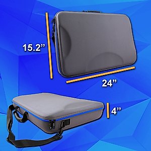 CASEMATIX Travel Case Compatible with Numark Mixstream Pro Plus, Mixstream Pro Go Standalone DJ Controller, Numark NV2 Serato Mixers and More - Includes Carrying Case Only with Shoulder Strap