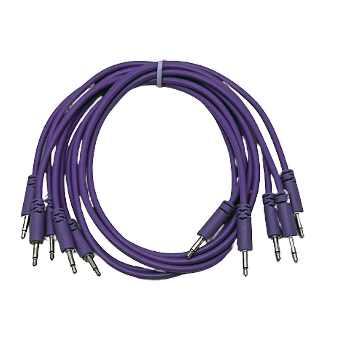 Luigis Modular Supply Spaghetti Eurorack Patch Cables - Package of 5 Purple Cables, 24 (60 cm)