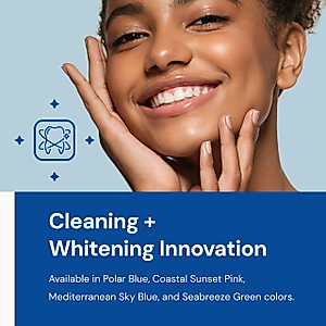 Snow LED Electric Toothbrush - Rechargeable Electronic Brush for Adults - Sonic Technology w/LED Light Whitening & Cleaning Powered w/Sonic Technology for Oral Routine Sea Breeze Green