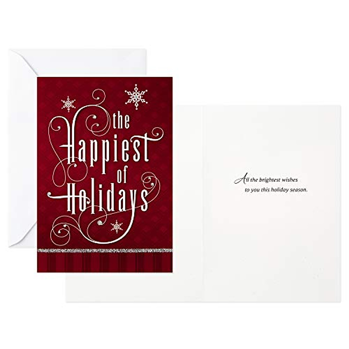 Image Arts Christmas Boxed Cards Assortment, Elegant Lettering (4 Designs, 24 Cards with Envelopes)