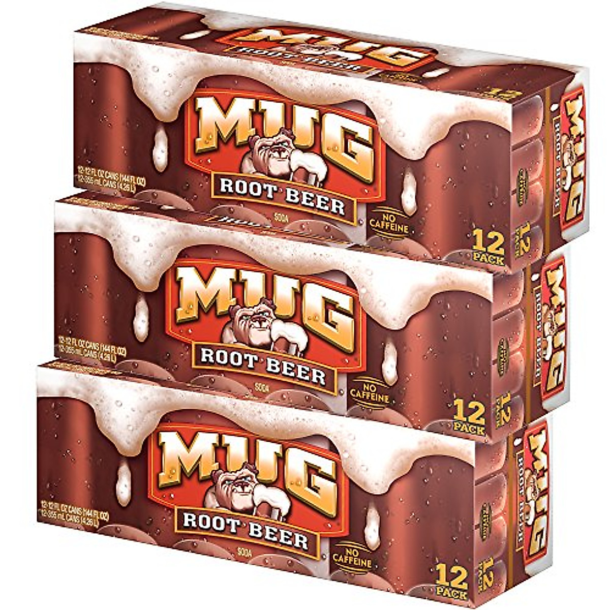 Mug Root Beer Soda, Fridge Pack Bundle, 12 fl oz, 36 Cans