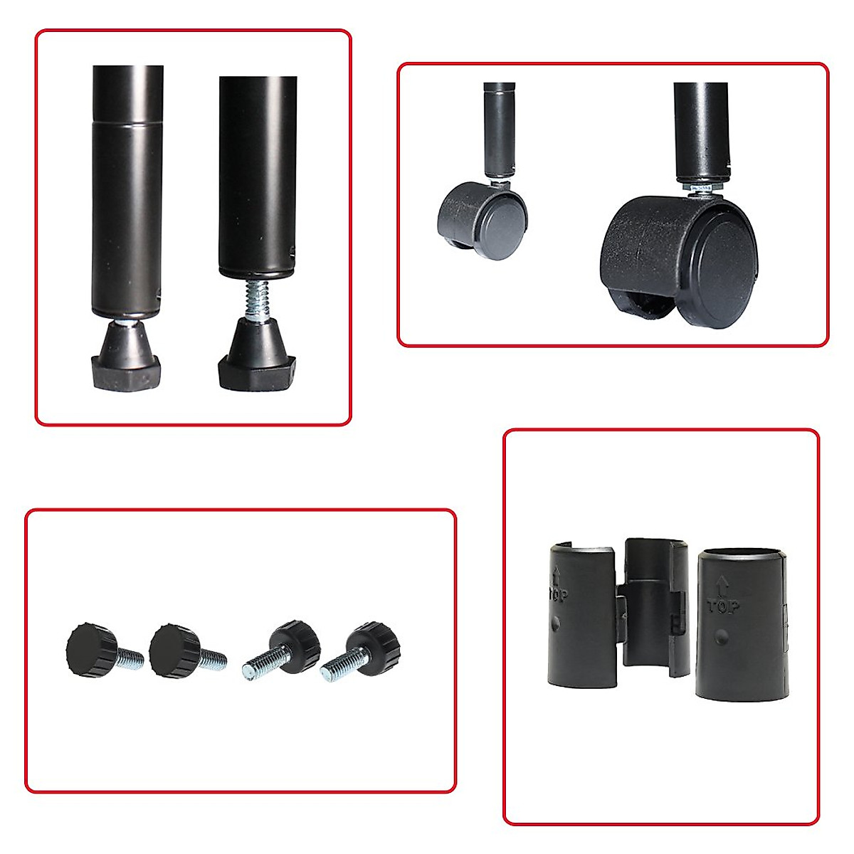 Apollo Hardware Black 5-Shelf Wire Shelving 24"x14"x60" (Black)