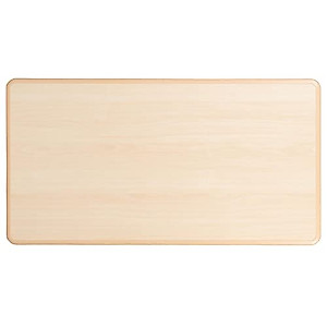 Flash Furniture Wren 23.625"W x 47.25"L Rectangular Natural Plastic Height Adjustable Activity Table