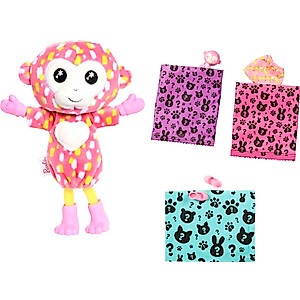 Barbie Cutie Reveal Chelsea Small Doll, Jungle Series Monkey Plush Costume, 7 Surprises Including Mini Pet & Color Change