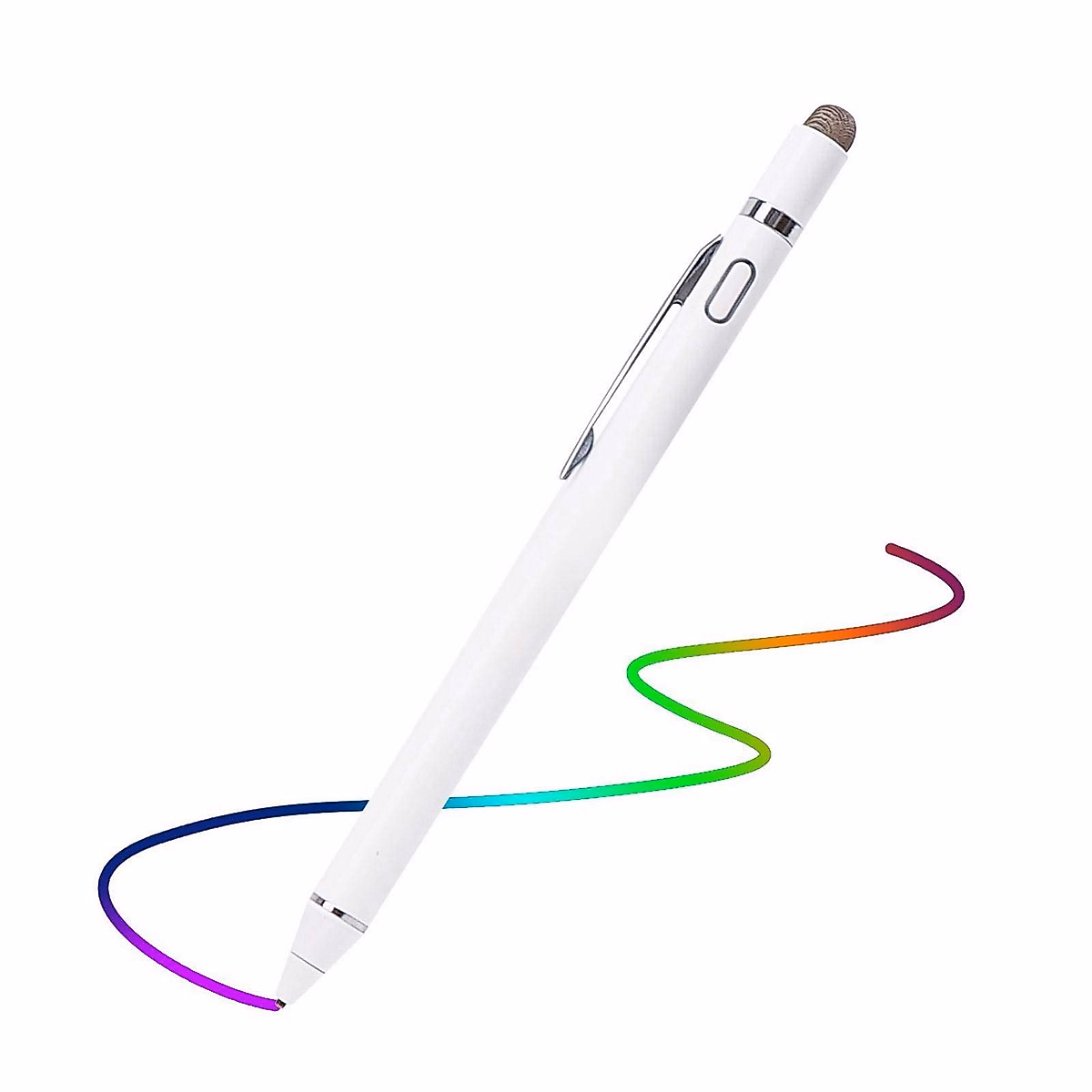 MENKARWHY Active Stylus Pen for Touch Screens, Digital Pencil Pen Fine Point Stylish Pencil Compatible with iPhone iPad Pro Air Mini Android and Other Tablets (White) E8910BJ