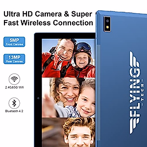 Tablets 10 Inch Android Tablet, 5G WiFi Tablet Octa-Core Processor, 4GB RAM 64GB ROM, Expandable to 128GB Storage, 13.0 MP Rear Camera, IPS HD Touchscreen Display, 6000mAh Battery, Bluetooth (Blue)