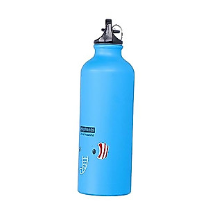 MOTUZP Travel Water Bottle 500ml Water Bottle with Hanging Buckle Aluminum Cartoon Mug Insulated Water Bottle Sport Water Bottle Cafe Supplies Portable Water Bottle (blue elephant)