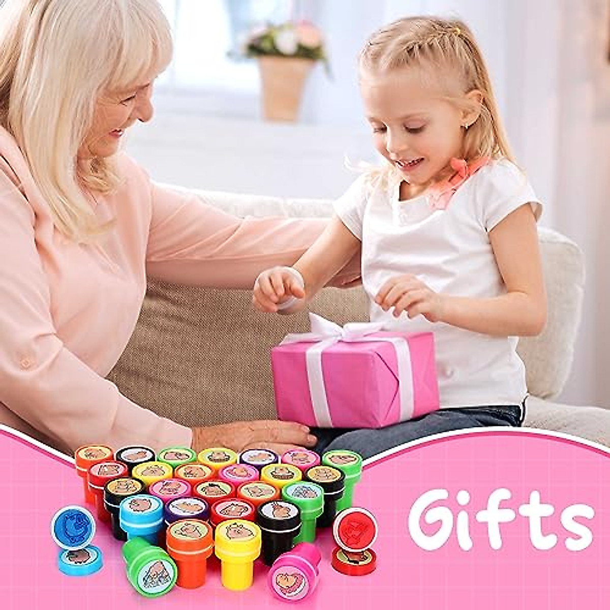 28pcs Capybara Party Stamp for Kids, Cute Capybara Self Inking Stampers Great for Birthday Favors Rewards Goody Bag Stuffers Classroom Crafts DIY Card Making