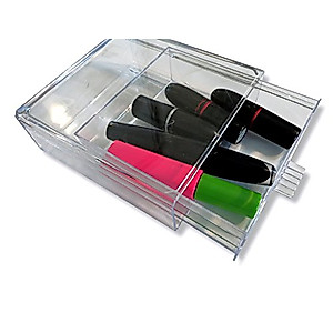 Clear Acrylic Stackable Organizing Drawer For Makeup, Jewelry, Scrapbook Supplies, Bobbins,
