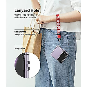 Ringke Slim Case Compatible with Samsung Galaxy Z Flip 3, Premium Thin Transparent Hard PC with Non-Slip Grip Protective Phone Cover for Z Flip3 5G (2021) - Clear