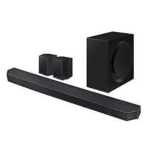SAMSUNG HW-Q990C 11.1.4ch Soundbar with Rear Speakers and Dolby Atmos with an Additional 1 Year Coverage (2023), Titan Black (Renewed)