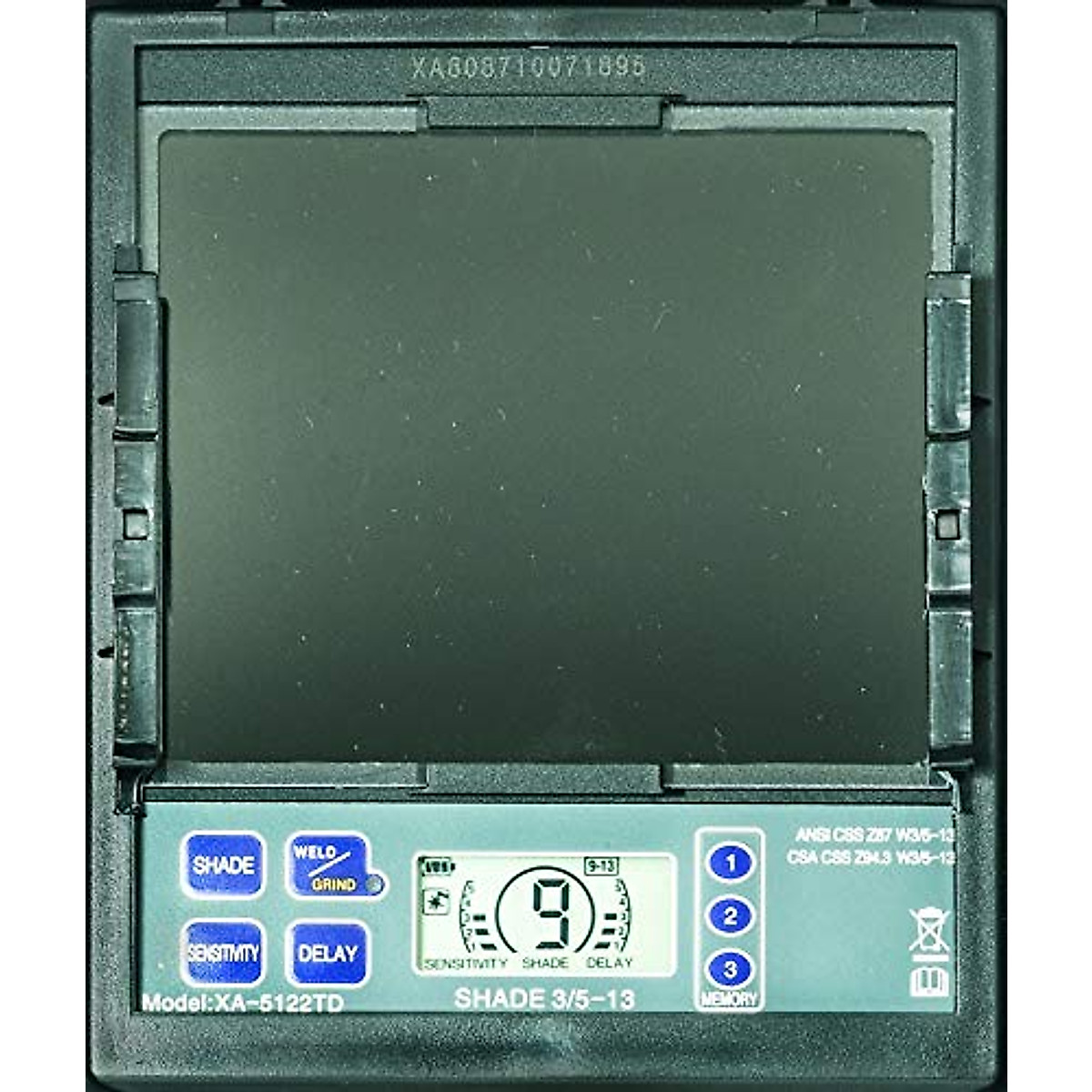 Weldcote Metals Ultraview Plus True Color Digital Auto Darkening Welding Helmet Shade 9-13, Black