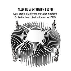 ID-COOLING DK-03i CPU Cooler for LGA1200/115X, 60mm Height Low-profile CPU Air Cooler with Aluminum Fins, Rainbow RGB Lighting, 120mm PWM Fan, Thermal Compound Included, TDP 100W