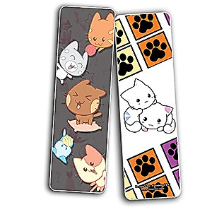 Creanoso Cat Designs Bookmarks (10-Sets X 6 Cards) - Premium Quality Bulk Buy Value Savers Personal Collection