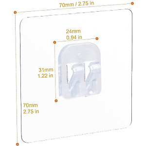 Ibuz.in Bathroom Shelf Adhesive Hooks Sticker Strong Hooks for Shower Caddy Basket Double Claw Wall Hooks Sticker for Kitchen Bathroom (7 x 7 cm) Pack of 8Pcs (8, Gold)