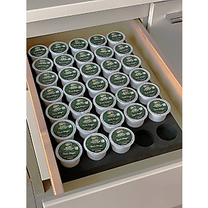 Coffee Pod Storage Tray, Organizer Compatible with Keurig K Cup For Drawer or Countertop 35 Pod Capacity