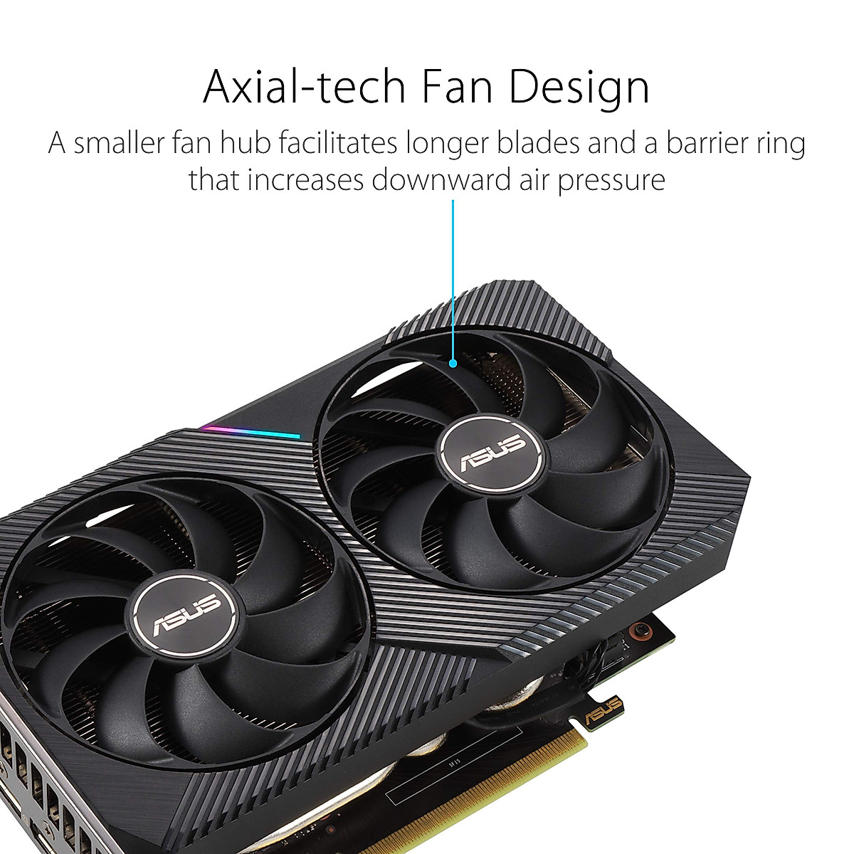 ASUS Dual NVIDIA GeForce RTX 3060 OC Edition Gaming Graphics Card (PCIe 4.0, 12GB GDDR6 Memory, HDMI 2.1, DisplayPort 1.4a, 2-Slot Design, Axial-tech Fan Design, 0dB Technology, and More