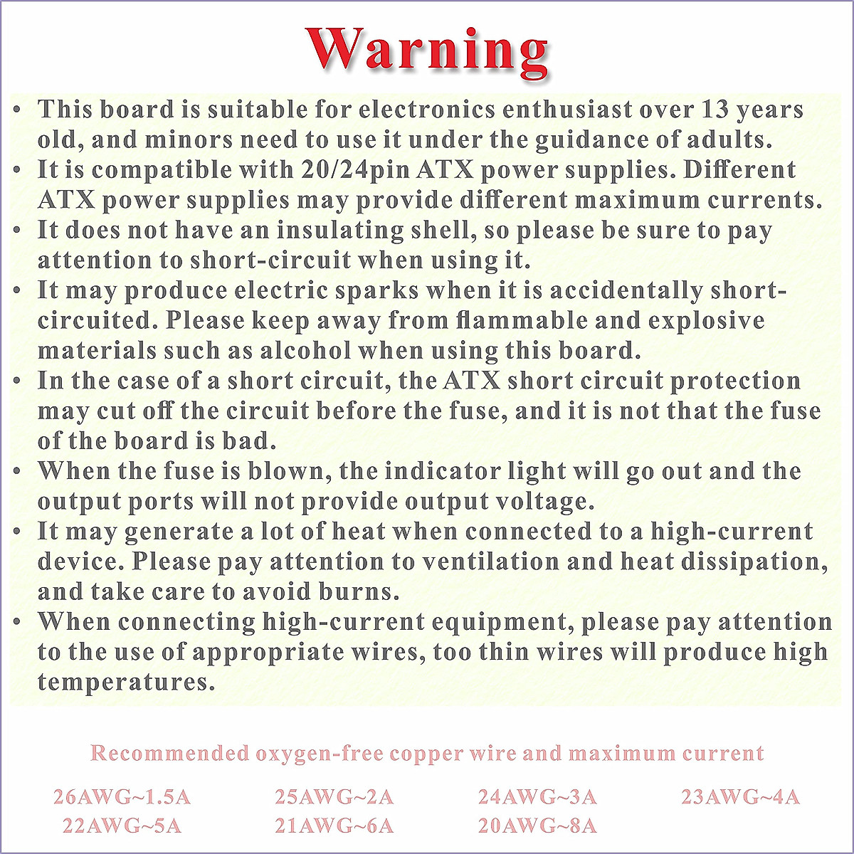 PSU Breakout Board ATX Power Supply DC 12V 5V 3.3V Splitter Module Desktop Adapter to USB A Hub Connector Computer Power Source Multi Port Output DIY Parent Child Electronic Kit with High Current Fuse