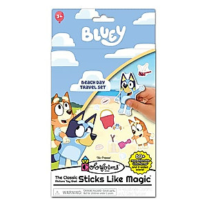 Colorforms Bluey Travel Set - Repositionable Pieces Stick Like Magic - Scenes and Pieces from The Show Bluey for Storytelling Imaginative Play - Travel Friendly - Ages 3+