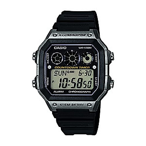 Casio Men's AE-1300WH-8AVCF Illuminator Digital Display Quartz Black Watch