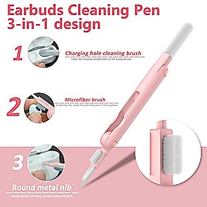 9-in-1 Cleaner Kit for Laptop Screen Keyboard Airpod,Portable Cleaning Pen Brush Tool for Electronics/Earbud/Phone/Laptop/Bluetooth/iPad/Earphones/Computer/Camera (5ml Screens Cleaners Spray)