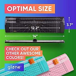 Glone 12 inch Paper Trimmer, A4 Size Paper Cutter with Automatic Security Safeguard for Coupon, Craft Paper and Photos (Black)