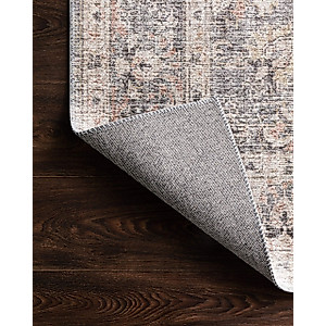 Loloi II Skye Collection SKY-01 Grey/Apricot 5'-0" x 7'-6", 13" Thick,Area Rug,Soft,Durable,Vintage Inspired,Distressed,Low Pile,Non-Shedding,Easy Clean,Printed,Living Room Rug