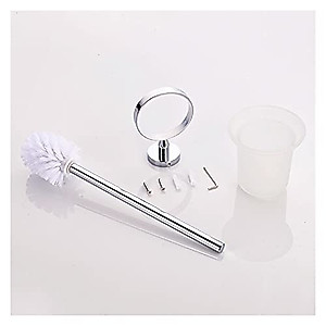 Toilet Bowl Brush Holder for Bathroom Wall Mounted Stainless Steel Rust Resistance Cleaning Tools Bathroom Accessories