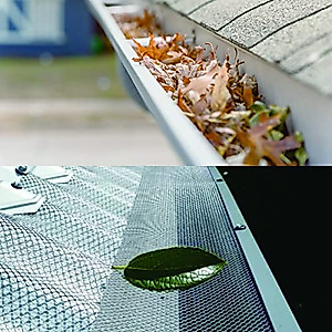 6 inch x 25 feet Aluminum Gutter Guard Mesh Roll, Leaf Guards for Gutters Gutter Covers Screen Rain Gutter Protector downspout Guard.