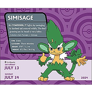 Pokémon 2024 Day-to-Day Calendar