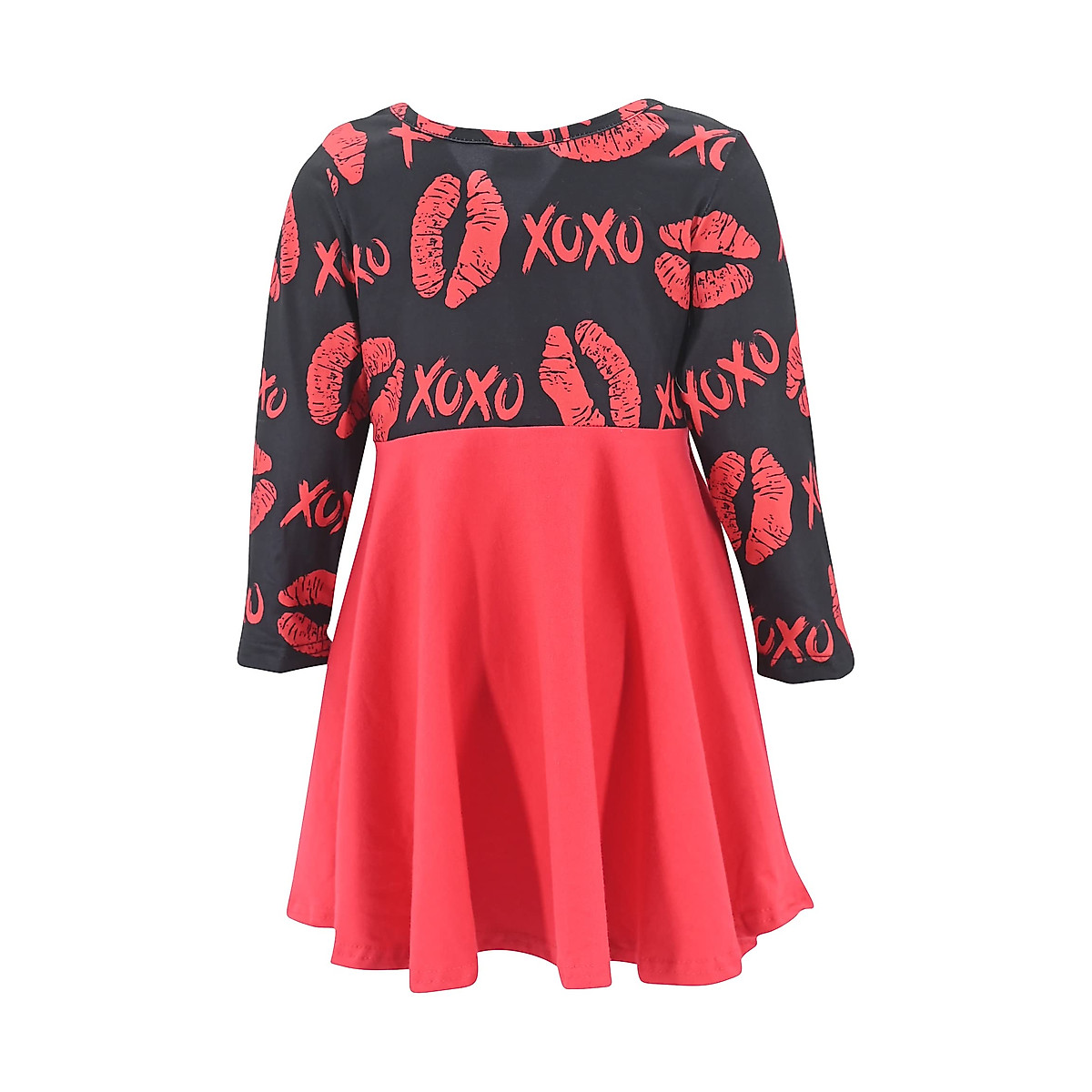 Unique Baby Girls Valentines Day Kisses Lips Tutu Dress (4Y, Red)