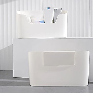 YESBAY Wall Mount Organizer Rack Wall Storage Box Floating Shelves Multi-Purpose Self-Adhesive Storage Box Sturdy Reusable Organizer for Doors Walls Refrigerators Bathroom Kitchen White