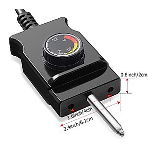 Electric Smoker Grill Heating Element Replacement Part with Adjustable Thermostat Controller for Masterbuilt Smokers & Turkey Fryers 1500W