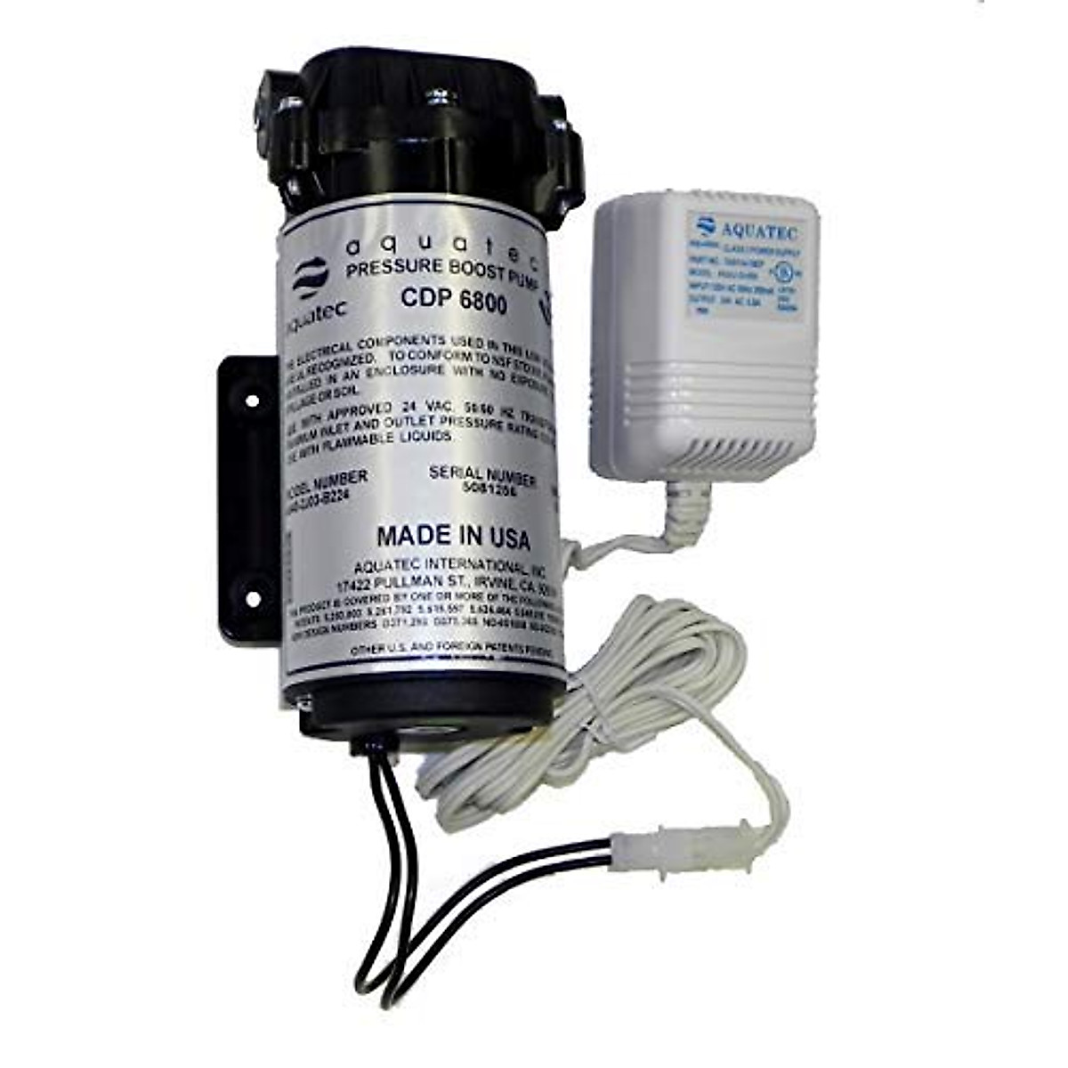 Aquatec 6800 series Booster pump with Transformer 115V/60Hz