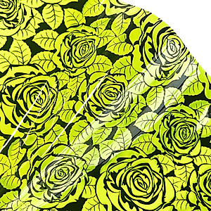 ONEART | Yellow Rose Leather Vinyl Roll 12" x 54" Transparent PVC Vinyl Fabric for Cosmetic Bags, Bows, DIY Projects