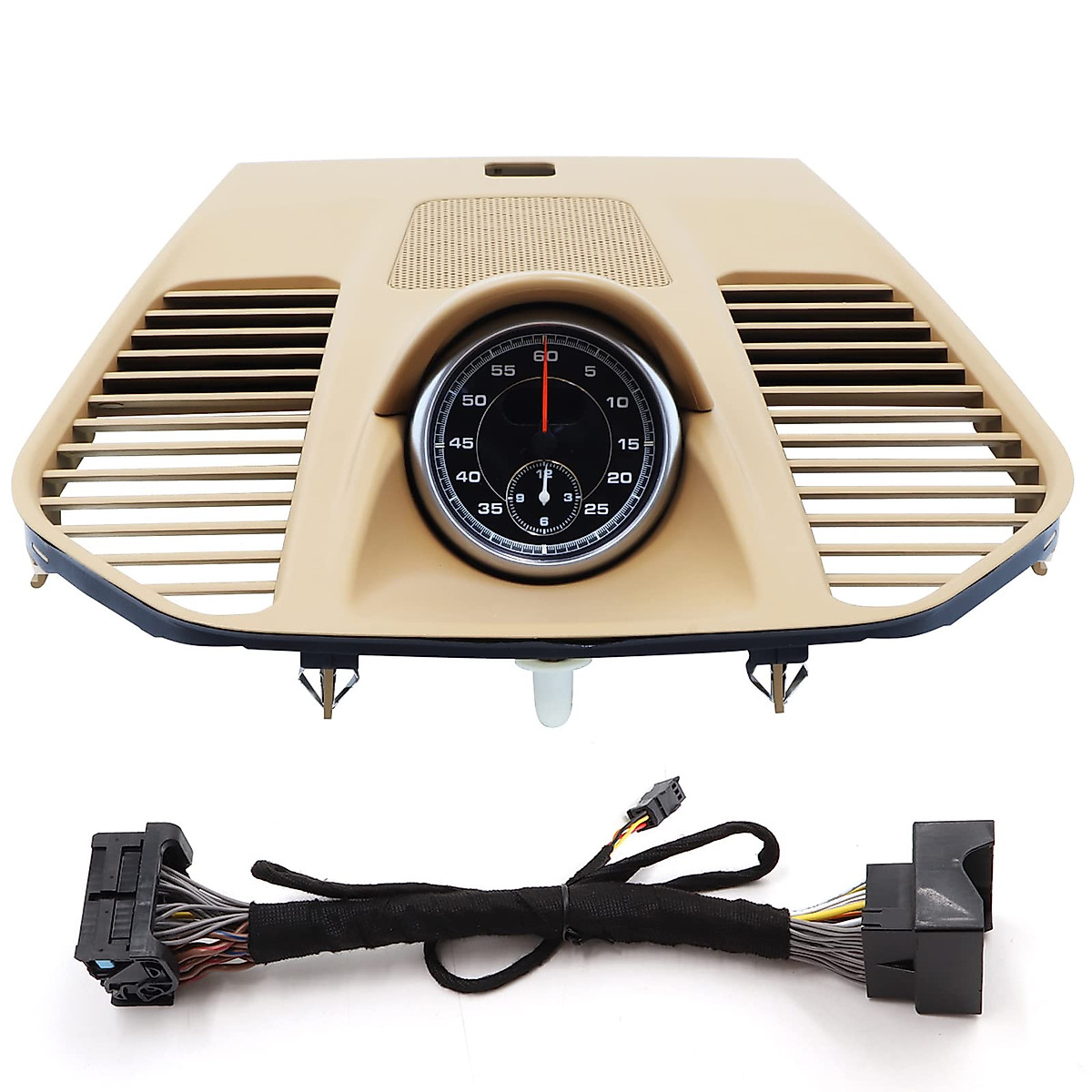 ASVEGEN Sport Chrono Stopwatch Mounted Dashboard for Porsche 911 991 2013-2019, Beige Panel and Black Clock