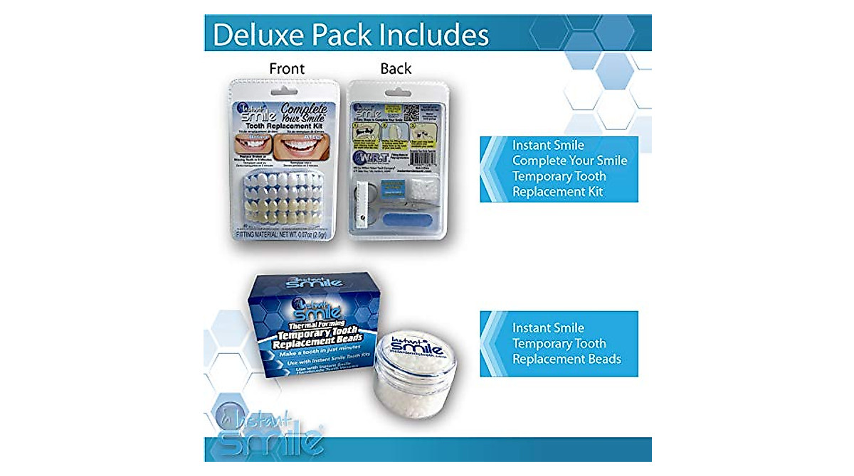 Complete Your Smile Tooth Replacement Kit DELUXE Pack - Easy At-Home ...