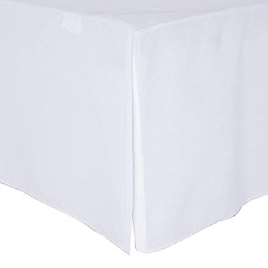 TILLYOU Crib Bed Skirt White Pleated for Baby Boys Girls, 100% Natural Soft Dust Ruffle, Standard Nursery Bedding Toddler Bedskirt Solid, 14" Drop