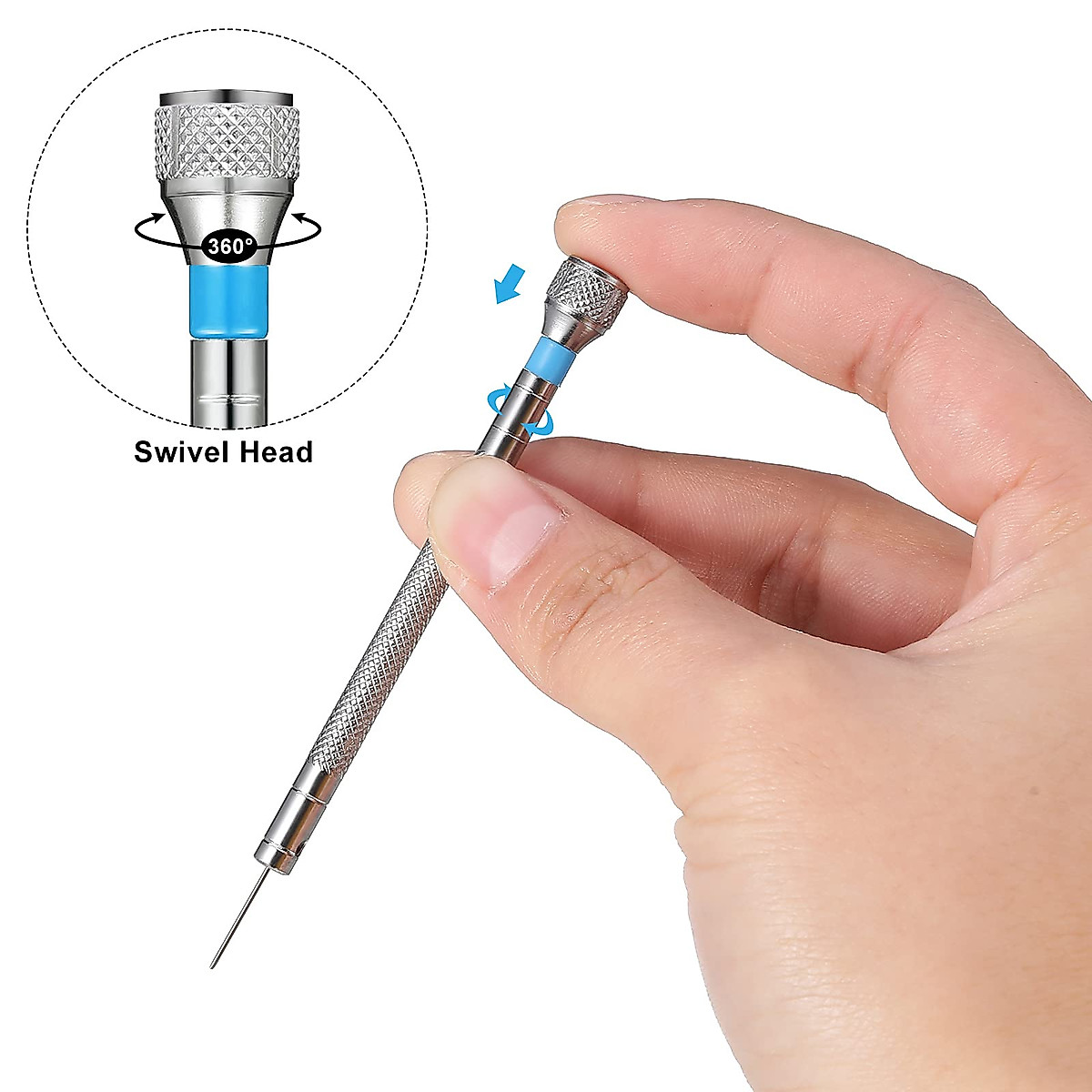 13 Pieces Micro Precision Watch Screwdriver Set Small Screwdriver Kit 0.6-2 mm with 13 Extra Replace Blades Watch Flathead Repair Link Tool for Watch Eyeglasses Jewelry Work Electronics Repair