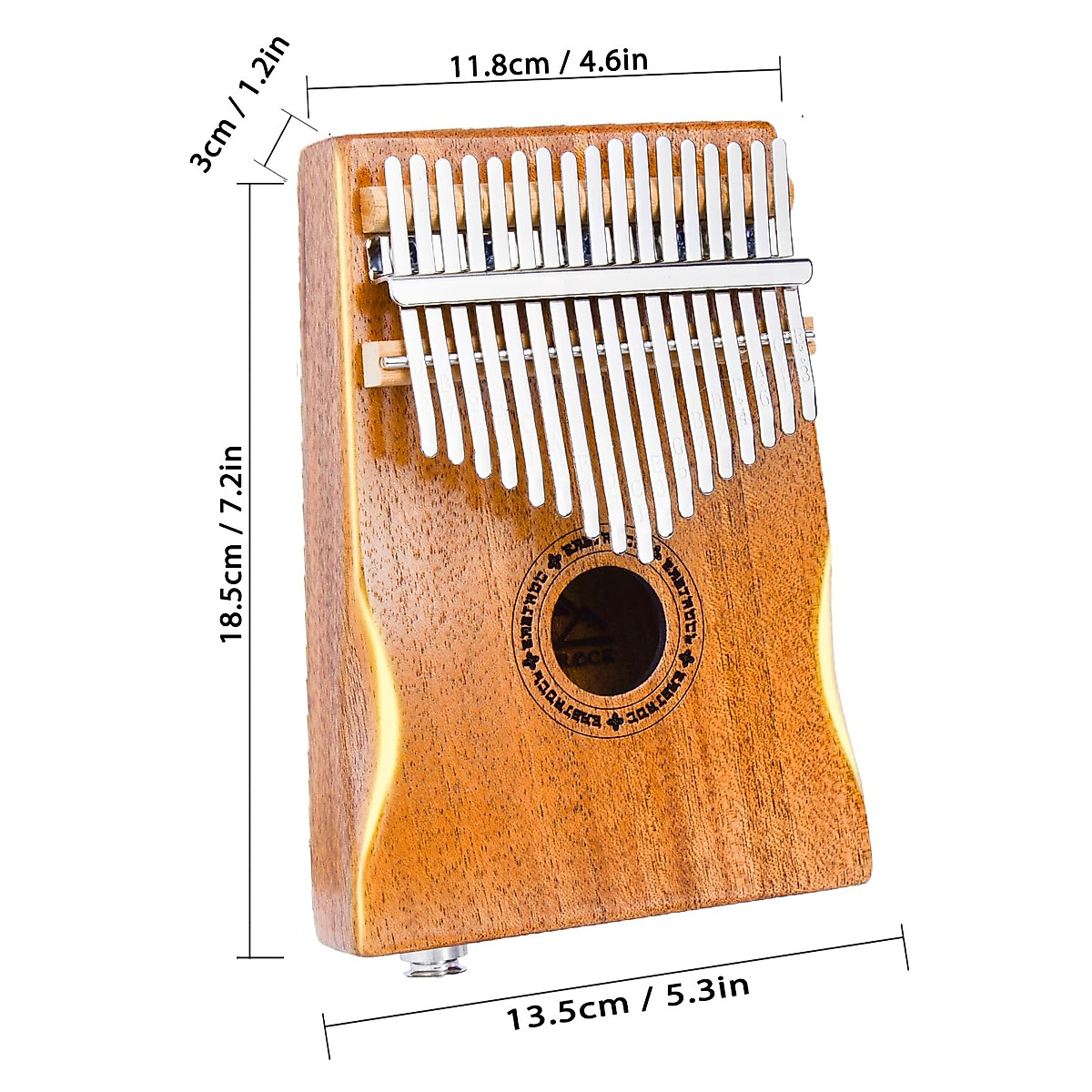 EASTROCK 17 Key Electric Kalimba Thumb Piano Built-in Pickup Professional Electric Kalimba Finger Piano for Kid Adults Beginners Professional (Mahogany Hand Rest EQ)