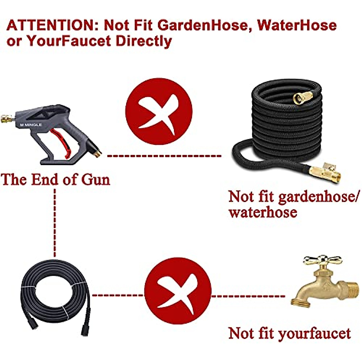 M MINGLE High Pressure Washer Gun Snow Foam Lance, 4000 PSI Cannon Foam Blaster Power Washer with 1/4" Quick Connector, Car Wash Foam Cannon Kit with 5 Pressure Washer Nozzle Tips, 1 Liter